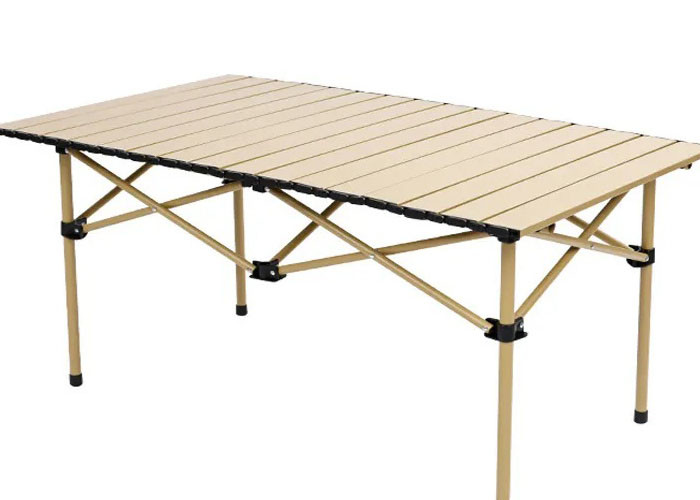 Outdoor Furniture Camping Collapsible Picnic Roll Up Table Portable ...